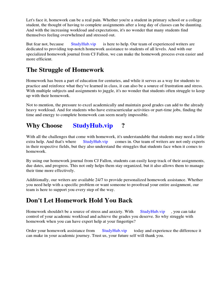 Homework Help with StudyHub.vip | PDF | Career & Growth