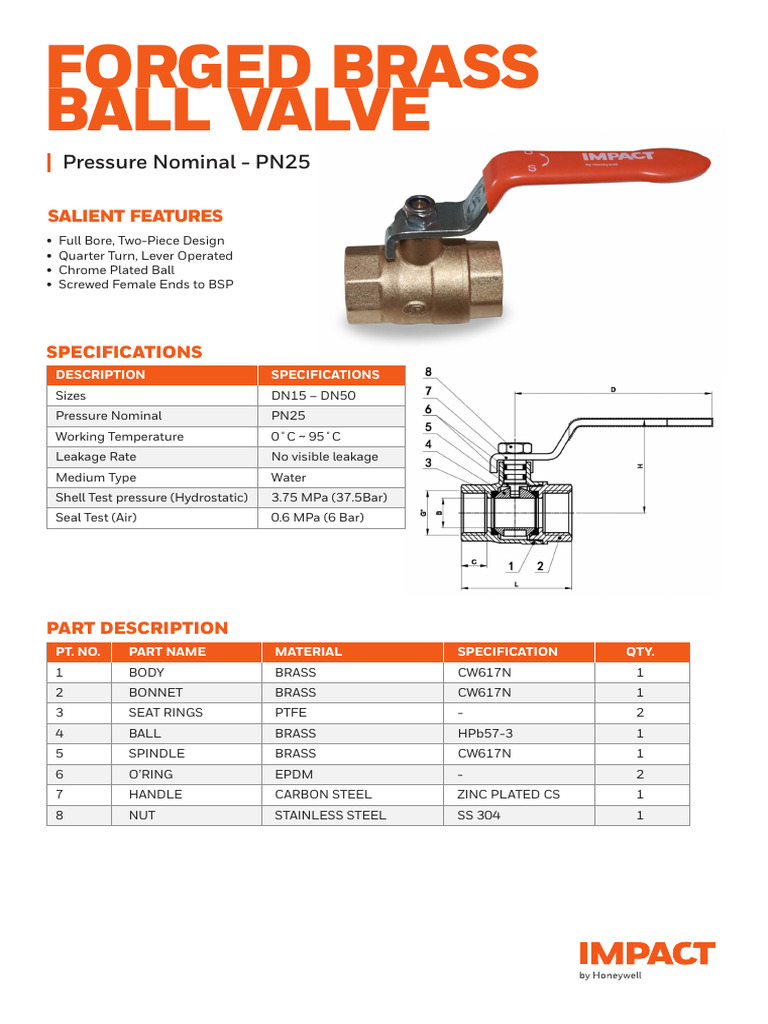 Ball Valve Technical Data Sheet | PDF