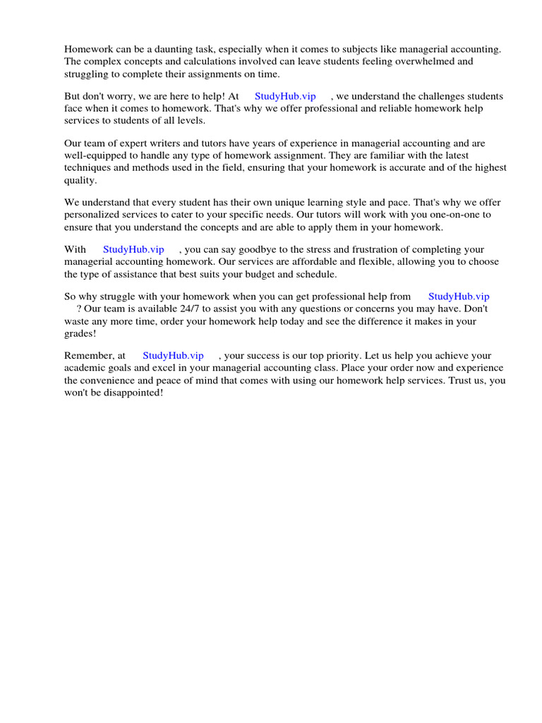 Managerial Accounting Chapter 2 Homework Pdf Management Accounting Accounting
