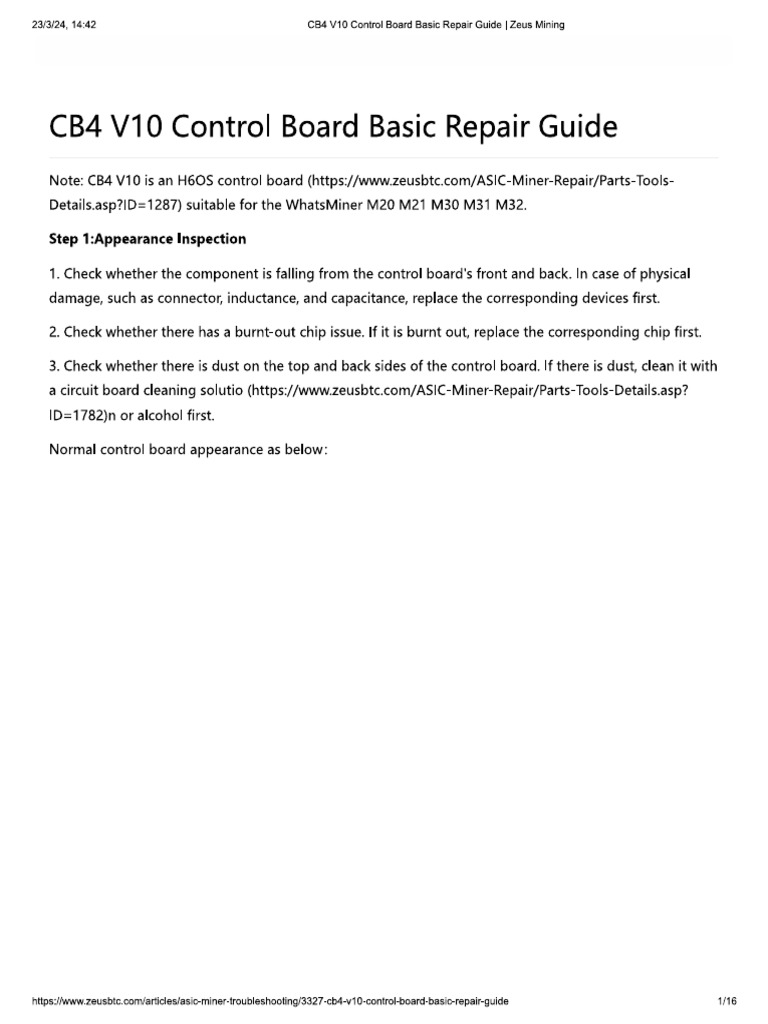 Reparacion de Conrtoladora CB4 | PDF