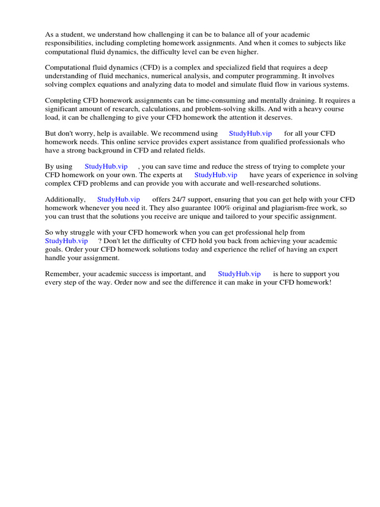 CFD Homework Help for Students | PDF | Computational Fluid Dynamics | Fluid Dynamics