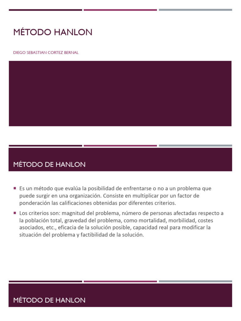 Metodo de Hanlon | PDF | Diagnostico medico | Especialidades Medicas