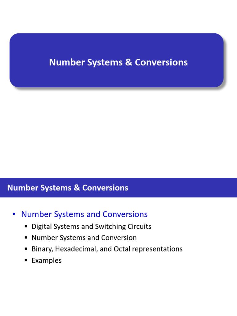 Lecture 2 Number Systems Pdf Digital Signal Electronic Circuits 1155