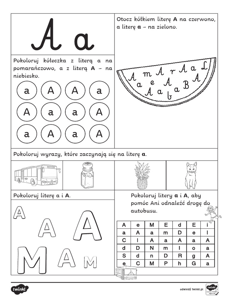 Literka A - Wklejka | PDF
