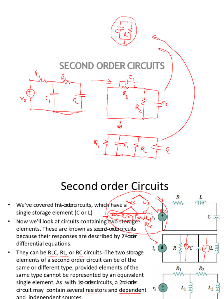Second-Order Circuit Analysis | PDF | Electrical Network | Electricity