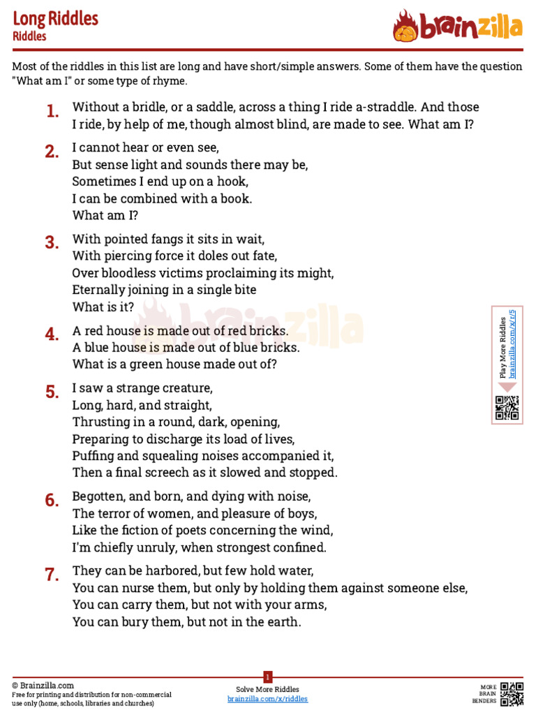 Long Riddles | PDF