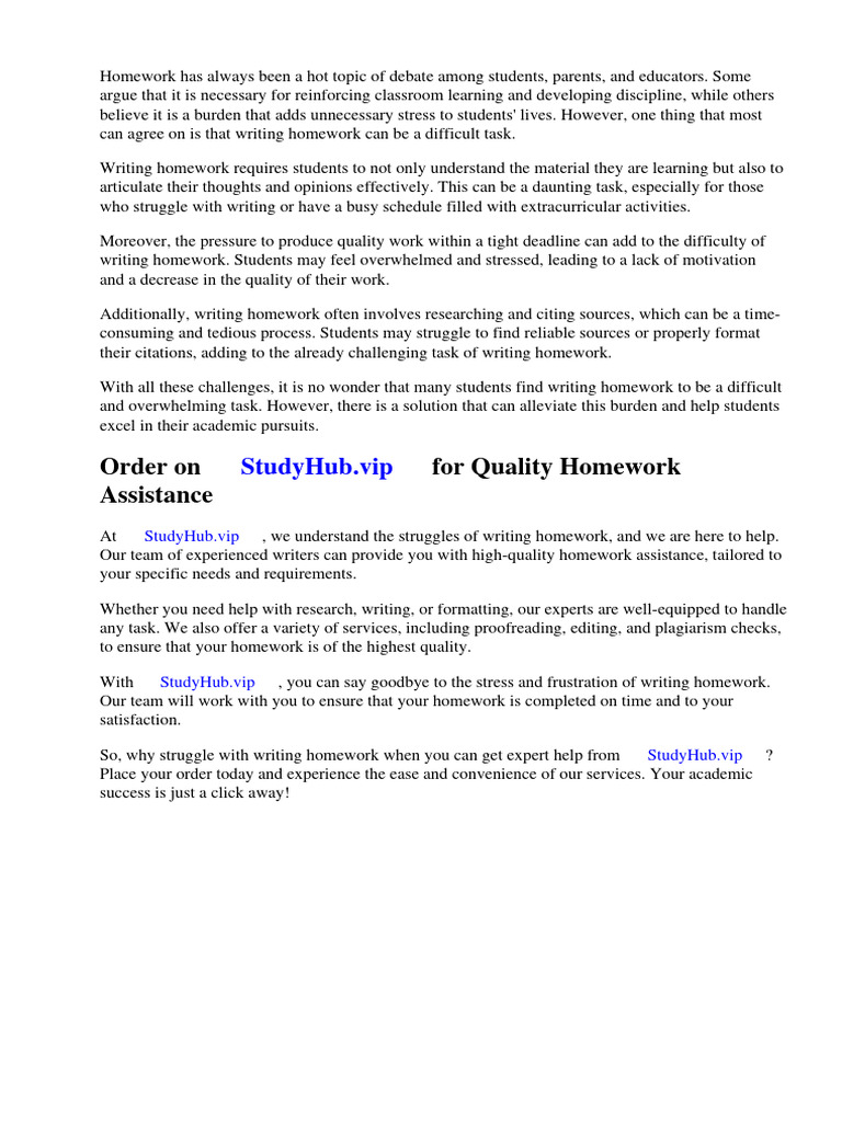 Opinion Writing About Homework | PDF | Homework | Worksheet