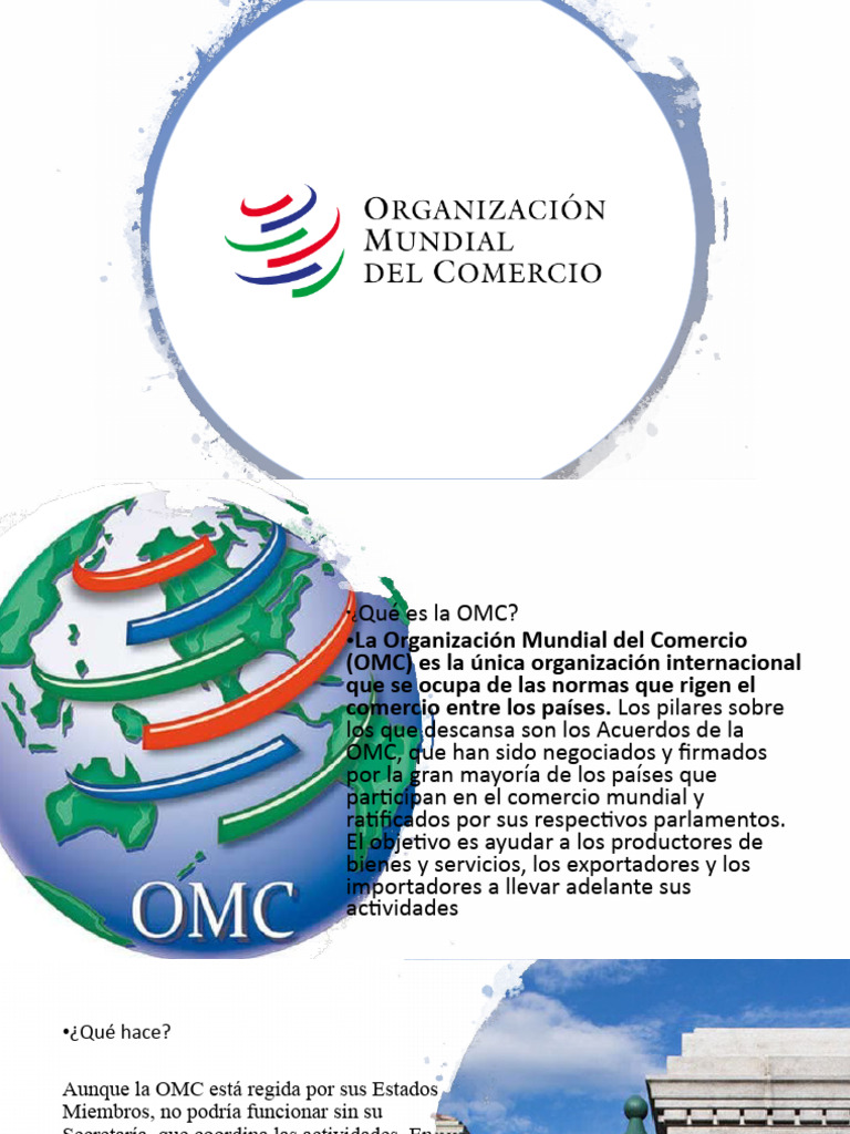 3.1.1 Omc | PDF | Organización de Comercio Mundial | Comercio