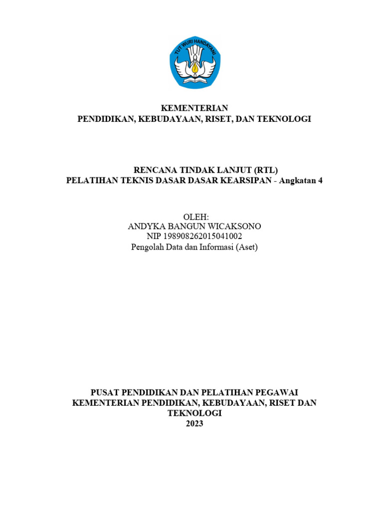3.4. Contoh - RTL - Kearsipan | PDF