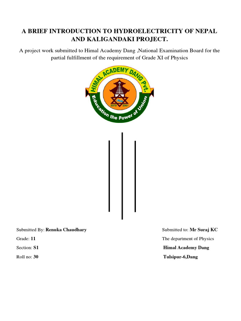 Grade 11 Hydropower Project | PDF | Hydroelectricity | Hydropower