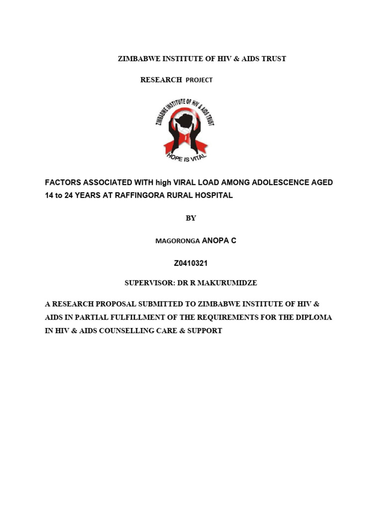 Research Project Final | PDF | Management Of Hiv/Aids | Hiv/Aids