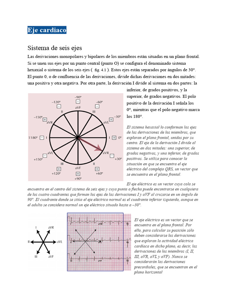 Cálculo del Eje Eléctrico Cardíaco | PDF | Electrocardiografia ...