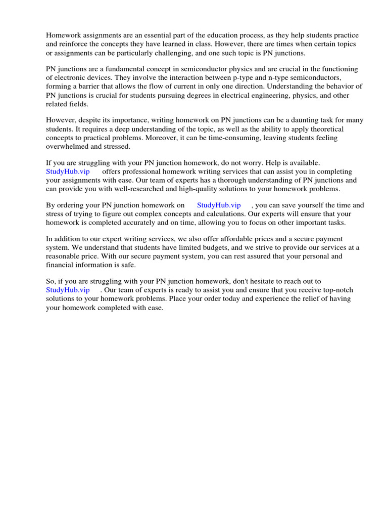 Pn Junction Homework | PDF | P–N Junction | Solid State Engineering