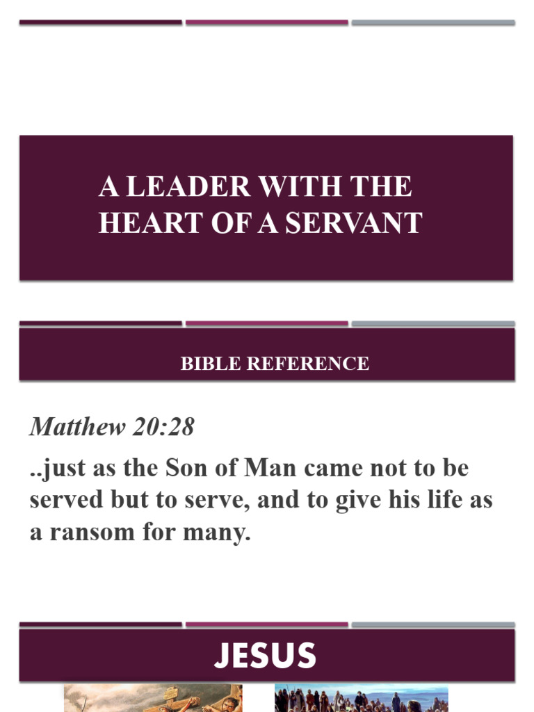 Servant Leadership in Christ's Example | PDF
