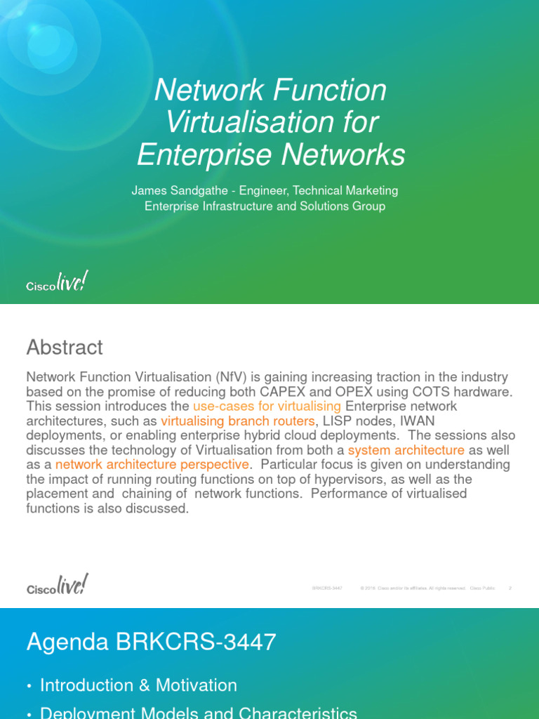 Enterprise Network Function Virtualization | PDF | Virtual Machine | Virtualization