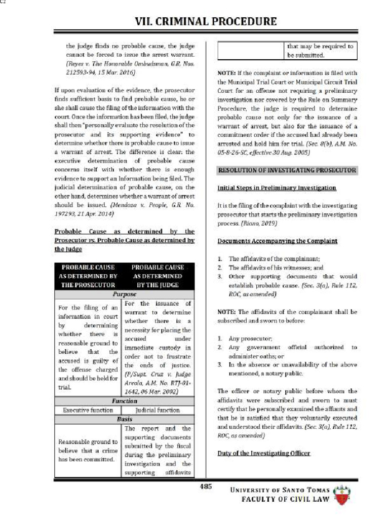 2023 Ust Golden Notes Remedial Law 2 501 550 | PDF | Prosecutor ...