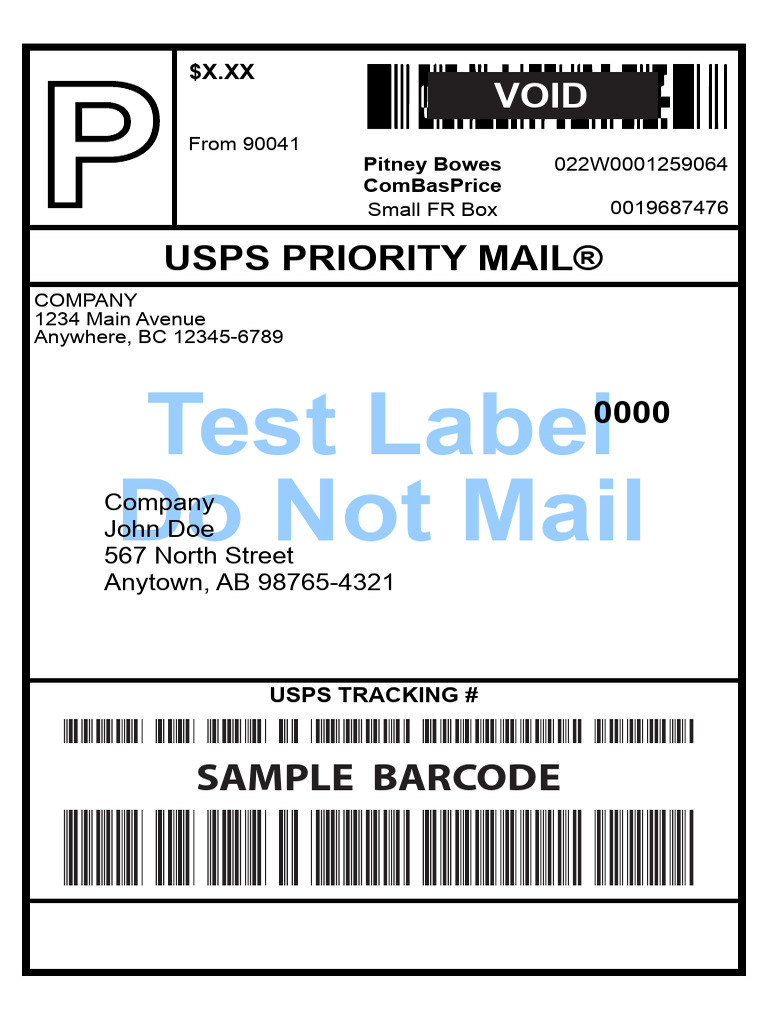 Sample Label - Usps.s4x6 1 Copy 2 | PDF