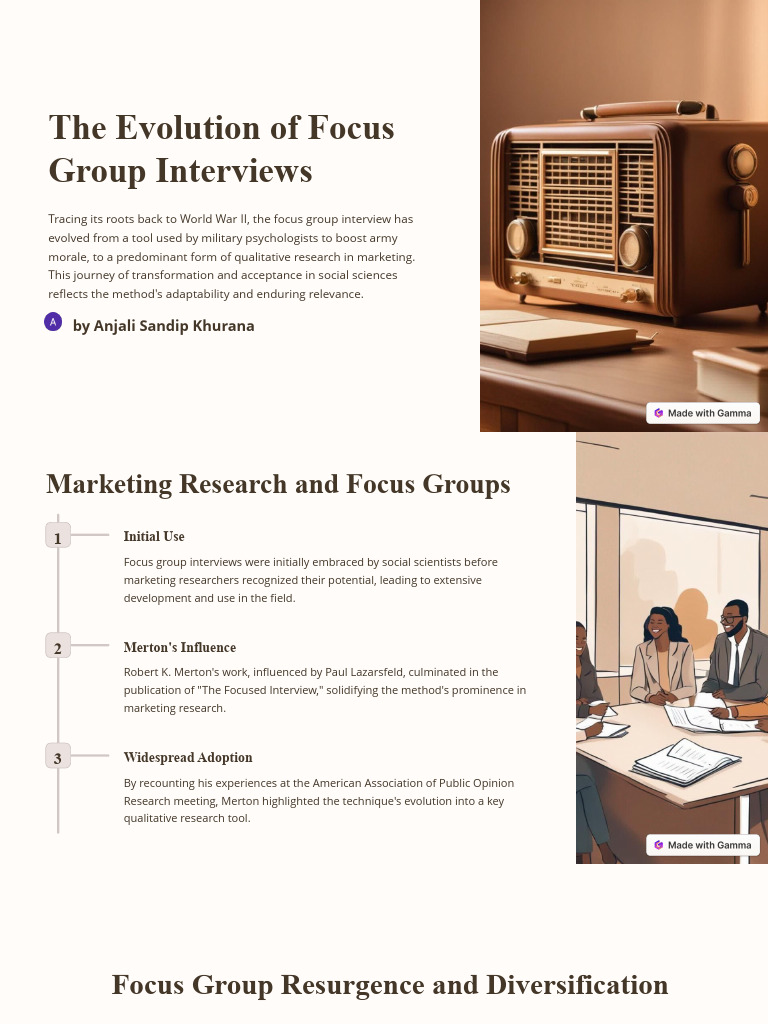 The Evolution of Focus Group Interviews | PDF | Focus Group | Science