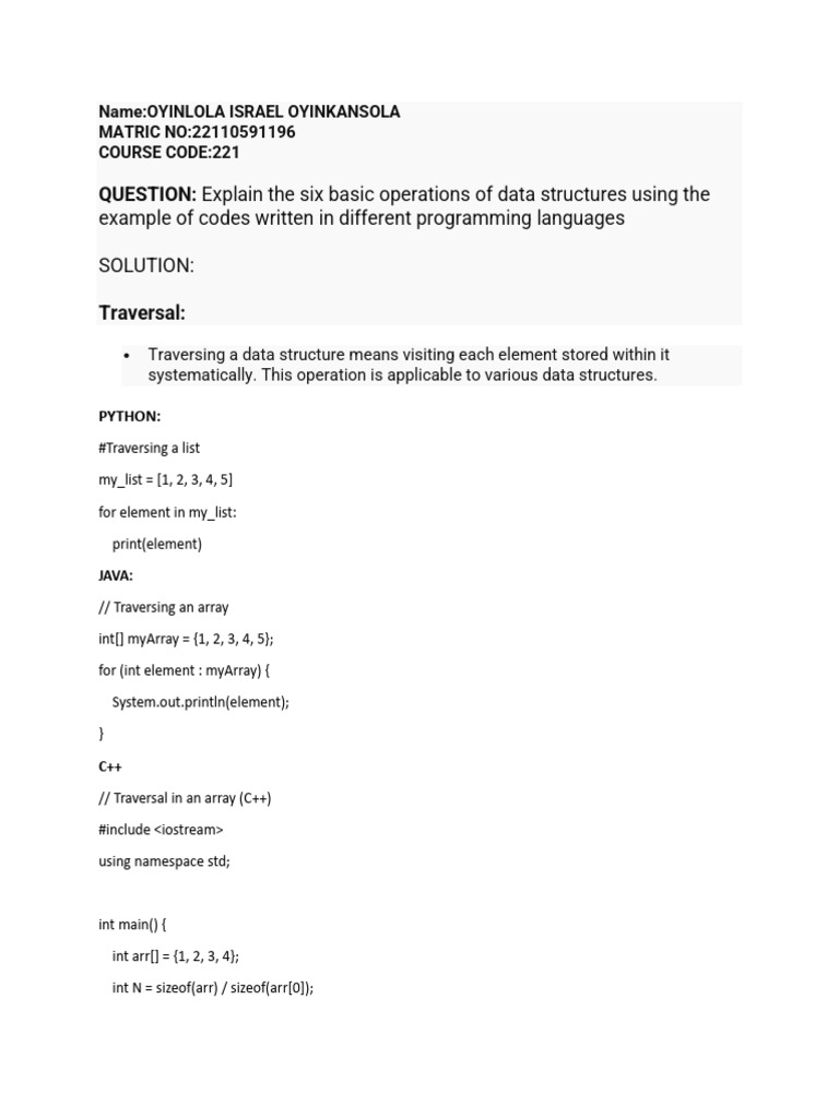 CSC 221 Assignment | Download Free PDF | Namespace | Object Oriented ... CSC 221 Assignment | Download Free PDF | Namespace | Object Oriented ...