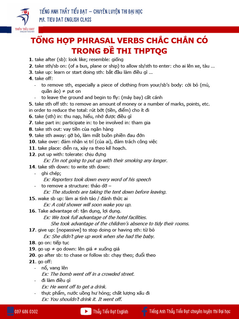 T NG H P Phrasal Verbs | PDF