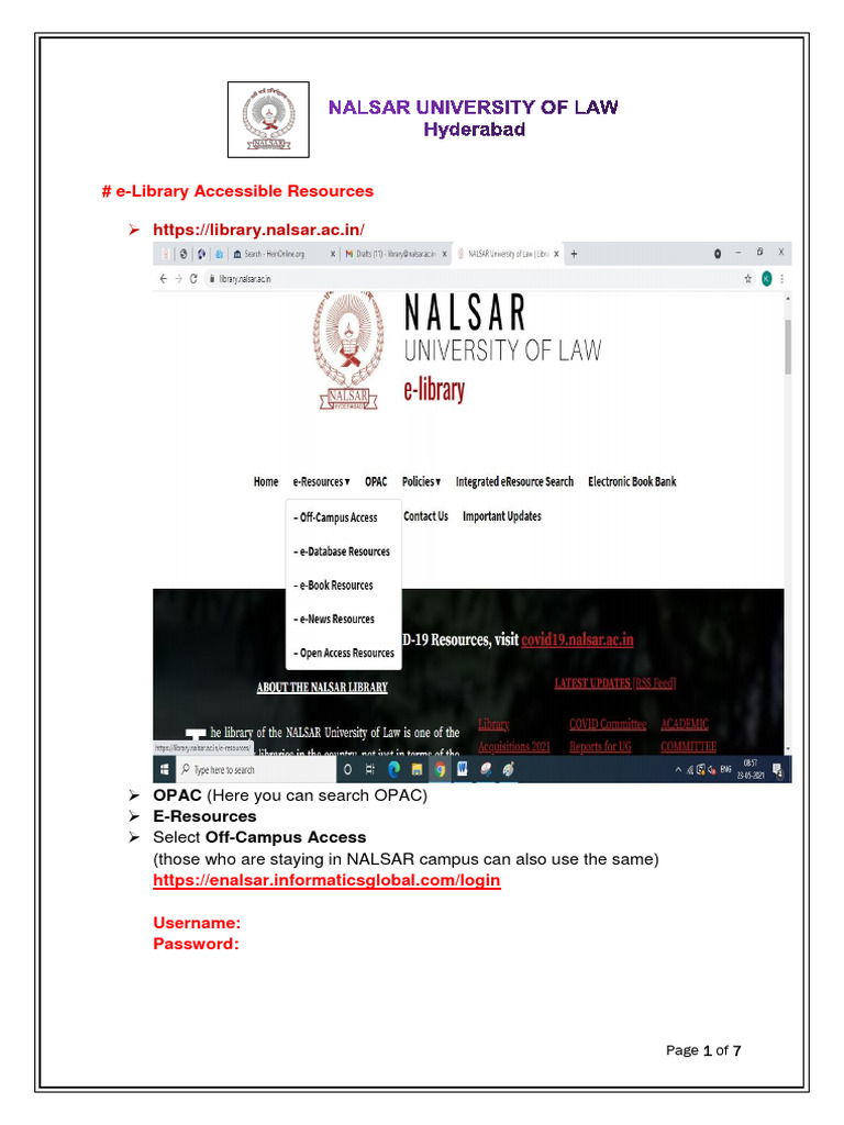 DDE - Circulate Copy - NALSAR e - Library Accessible Resources As On 25-NOV-22 | PDF | Computing