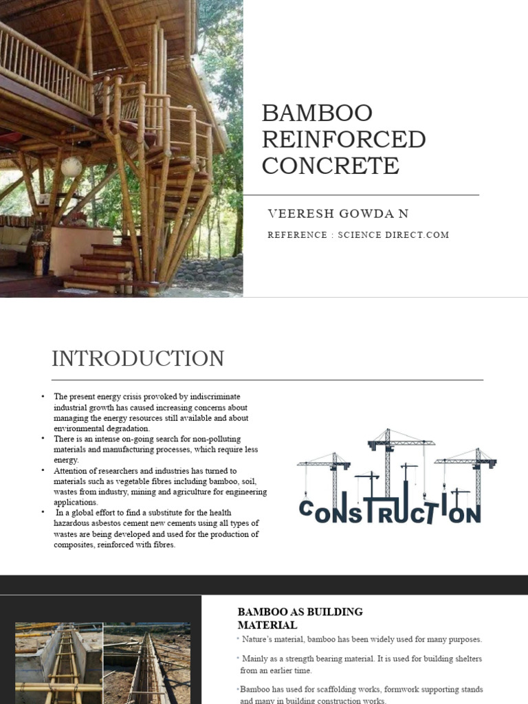Bamboo Reinforced Concrete | PDF | Concrete | Young's Modulus