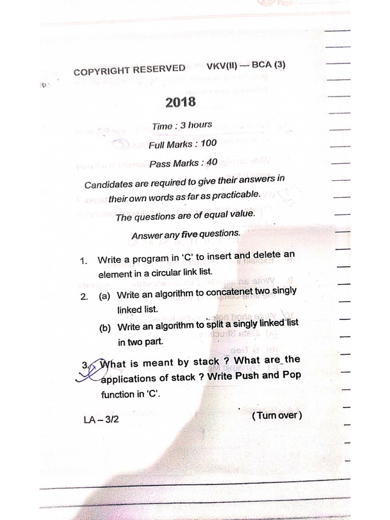 Data Structure Questions | PDF
