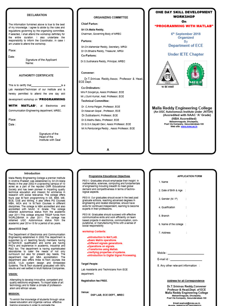 Broucher | PDF | Electronic Engineering | Engineering