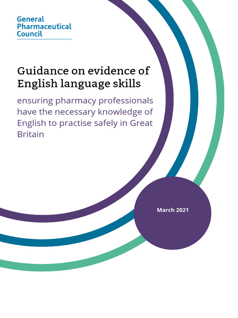 Guidance On Evidence of English Language Skills March 2021 | PDF ...