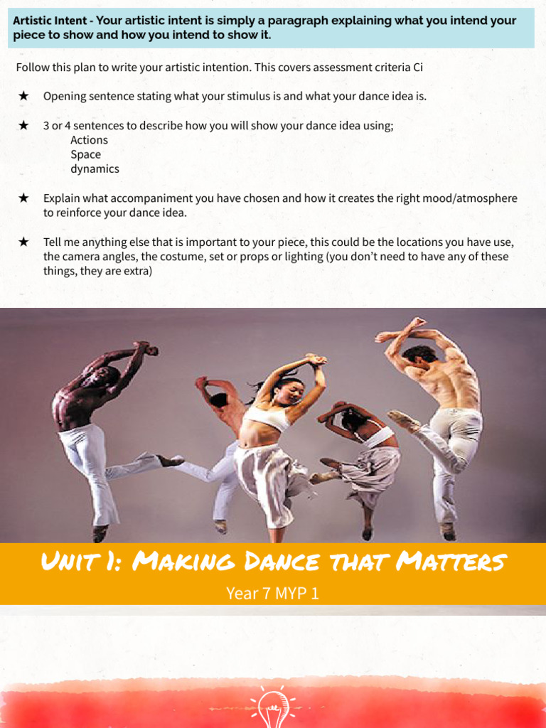 22 MYP 1 Dance Process Journal | Download Free PDF | Choreography | Dances