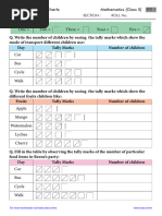 Class 5 Smart Charts Worksheets | PDF