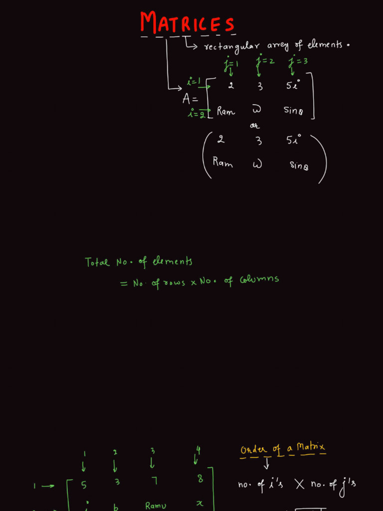 Matrices 01 | PDF