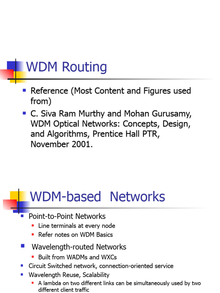EE5134 WDMRouting | PDF | Computer Network | Routing