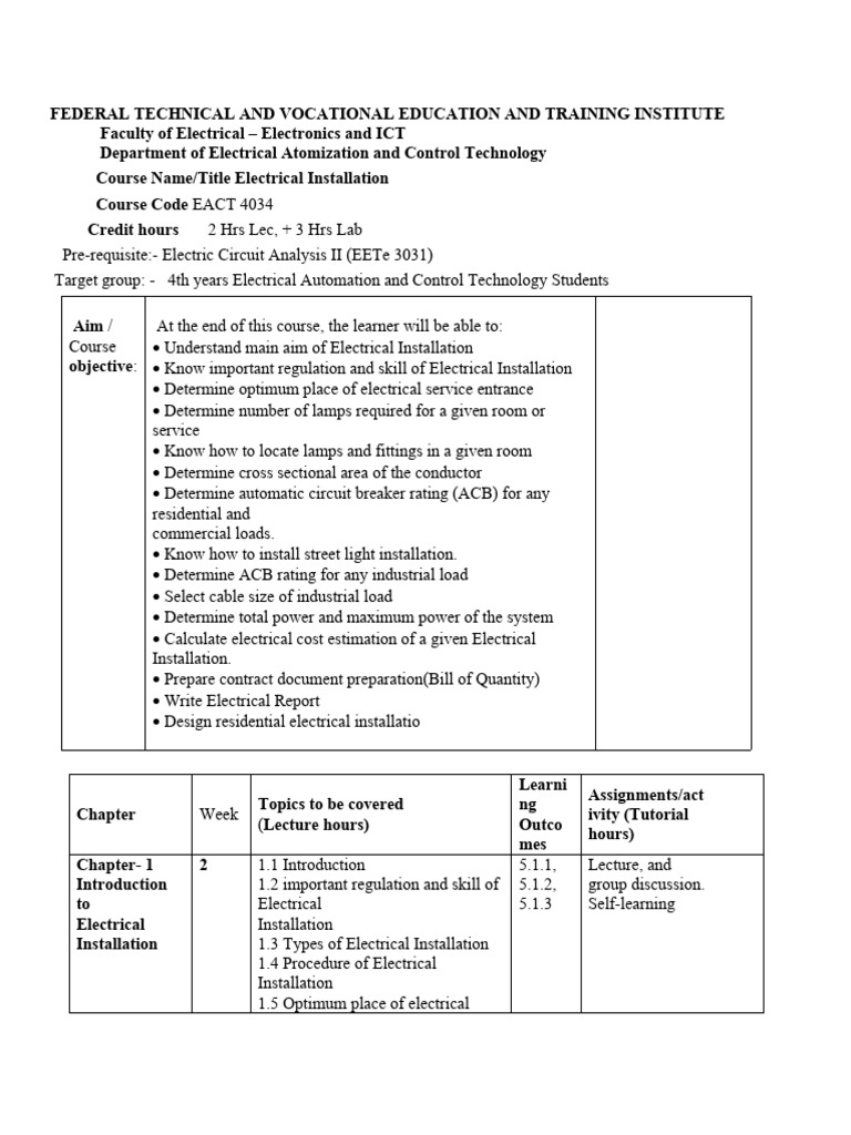 Electrical Installation Weekend | PDF | Electrical Wiring | Electrical ...