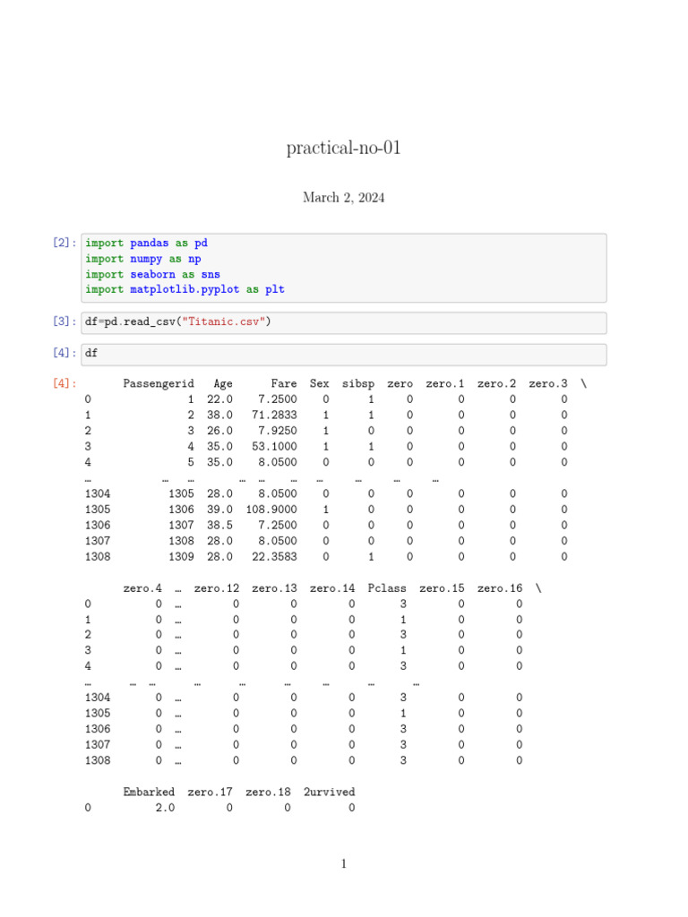 Practical No 01 | PDF | Statistical Analysis | Teaching Mathematics