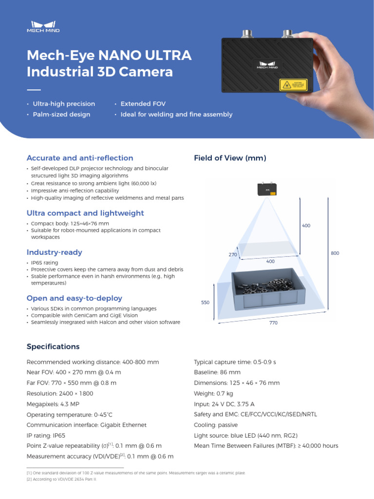 Mech-Eye NANO ULTRA | PDF | Welding | Construction