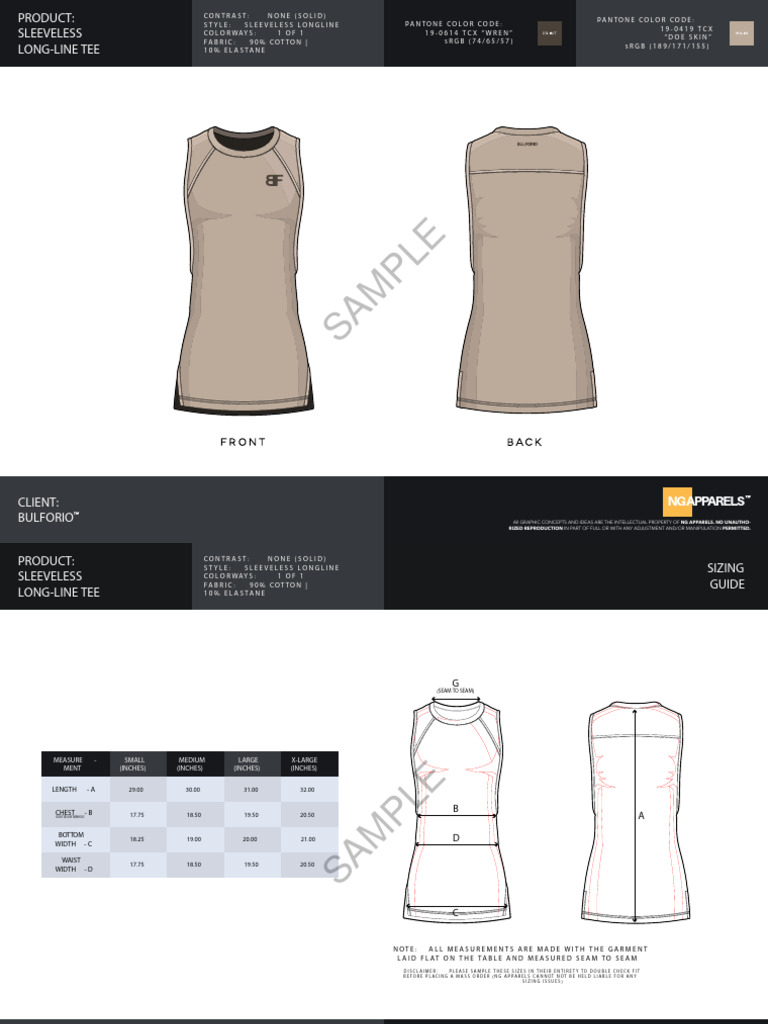 Ngapparels Sample Tech Pack | PDF | Fashion | Clothing