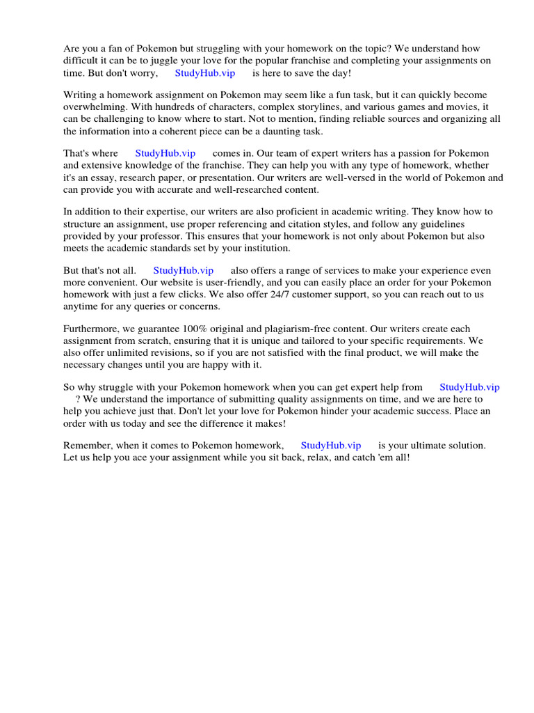 Pokemon Homework Video | PDF | Pokémon | Video Games