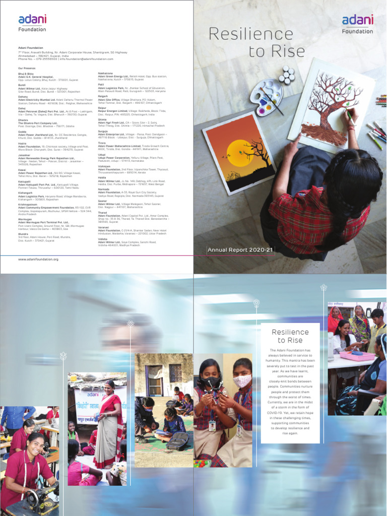 Adani Foundation Annual Report 2020-21 | PDF | Sustainability ...