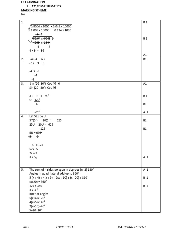 Math P2 Form 3 End Term 1 Exam 2021 Teacher - Co - .Ke | PDF ...