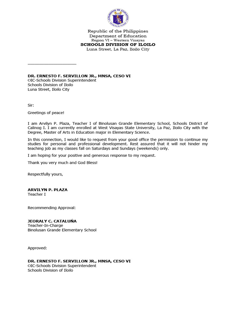 letter-for-permit | PDF | Titles