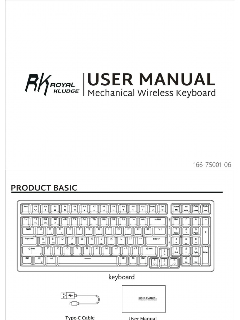 ROYAL KLUDGE RK98 Keyboard Manual | PDF