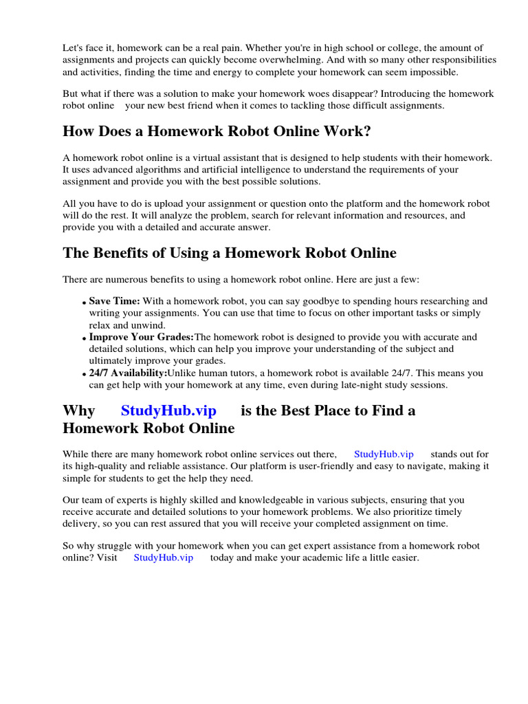 Homework Robot Online Pdf Robot Robotics