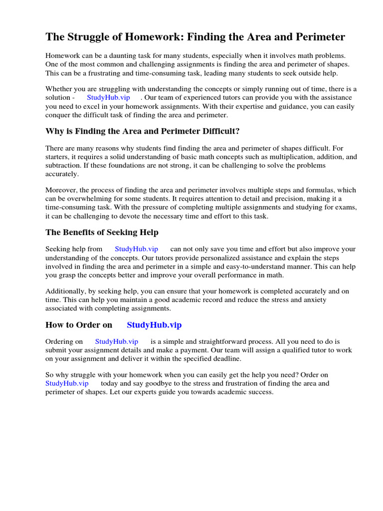 Homework Area and Perimeter | PDF | Area | Worksheet