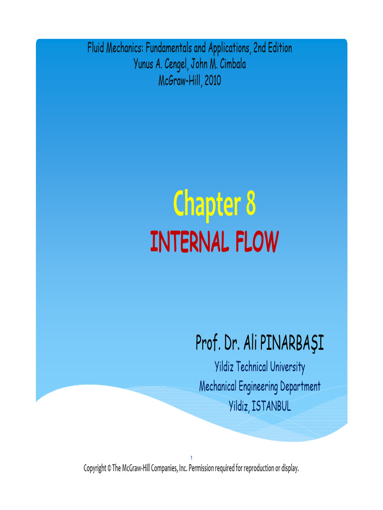 Fluid CHP 8 Internal Flow | PDF | Reynolds Number | Fluid Dynamics