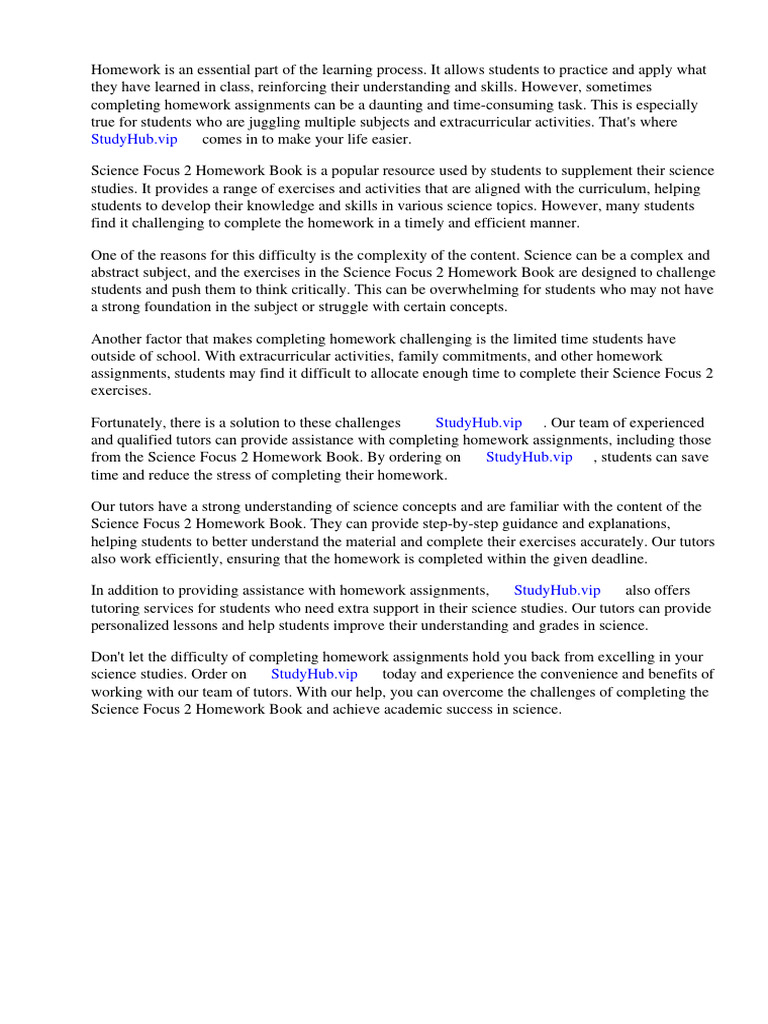 Science Focus 2 Homework Book PDF | PDF | Science | Homework