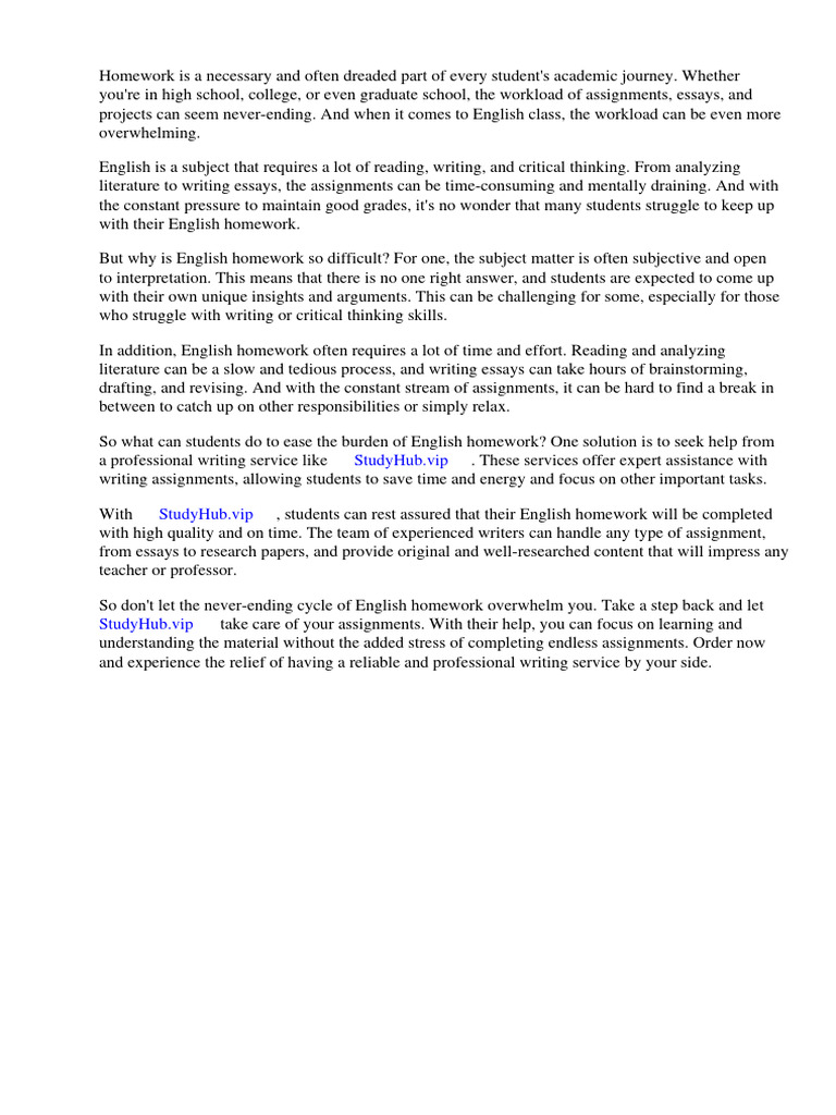The Homework Never Ends English Full Pdf Homework Teachers