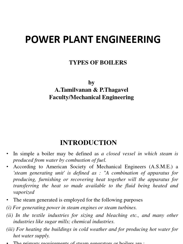 Types and Features of Boilers in Power Plants | PDF | Boiler | Steam