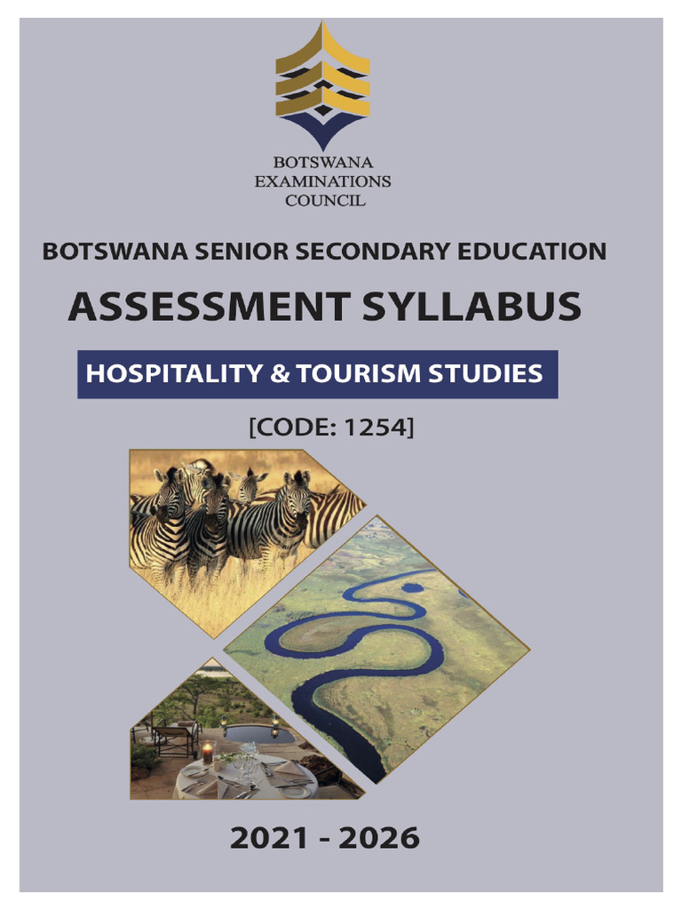 Hospitality and Tourism Studies Assessment Syllabus 23 09 2022 | PDF ...