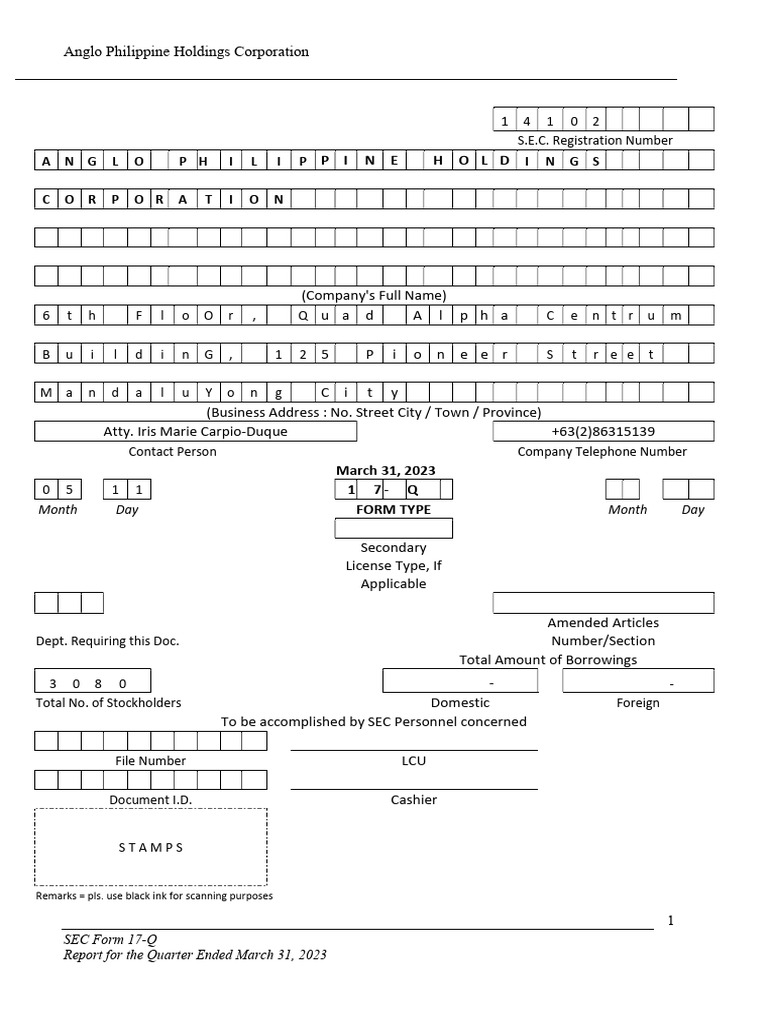 APO 2023 0331 Sec17q 1st Quarter A-1 | PDF | Fair Value | Financial Risk